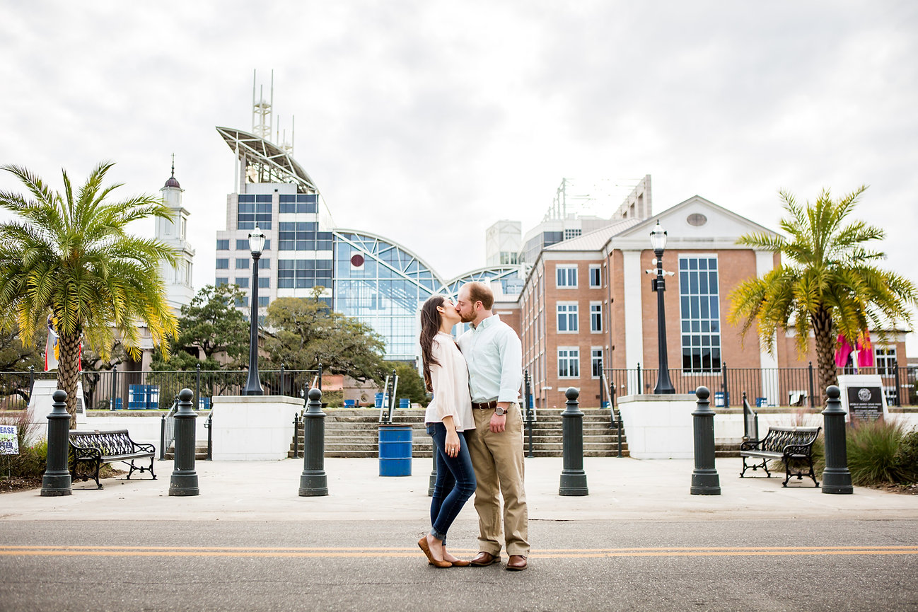 Cooper Riverside Park Downtown Mobile Engagement Session - Olivia + Bradley