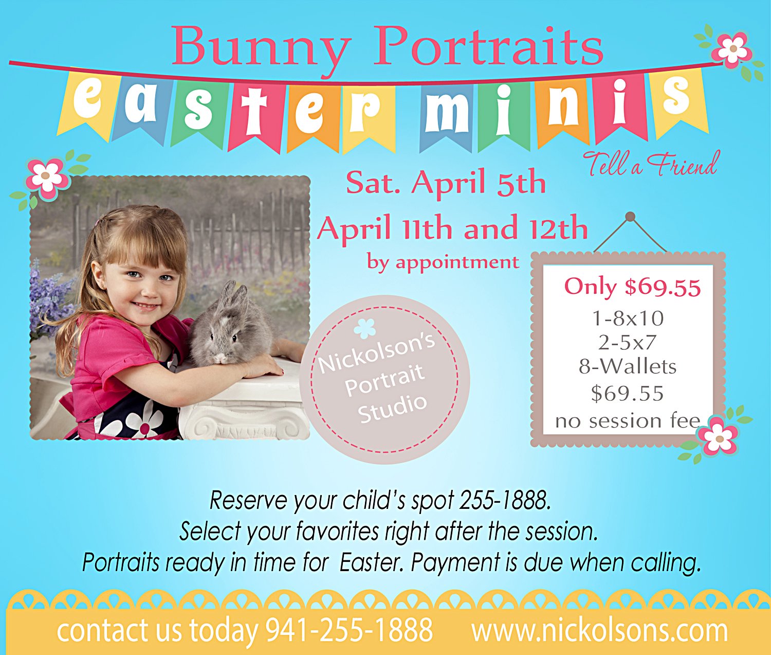 Easter Mini's Bunny Portraits - Nickolson's Portrait Studio