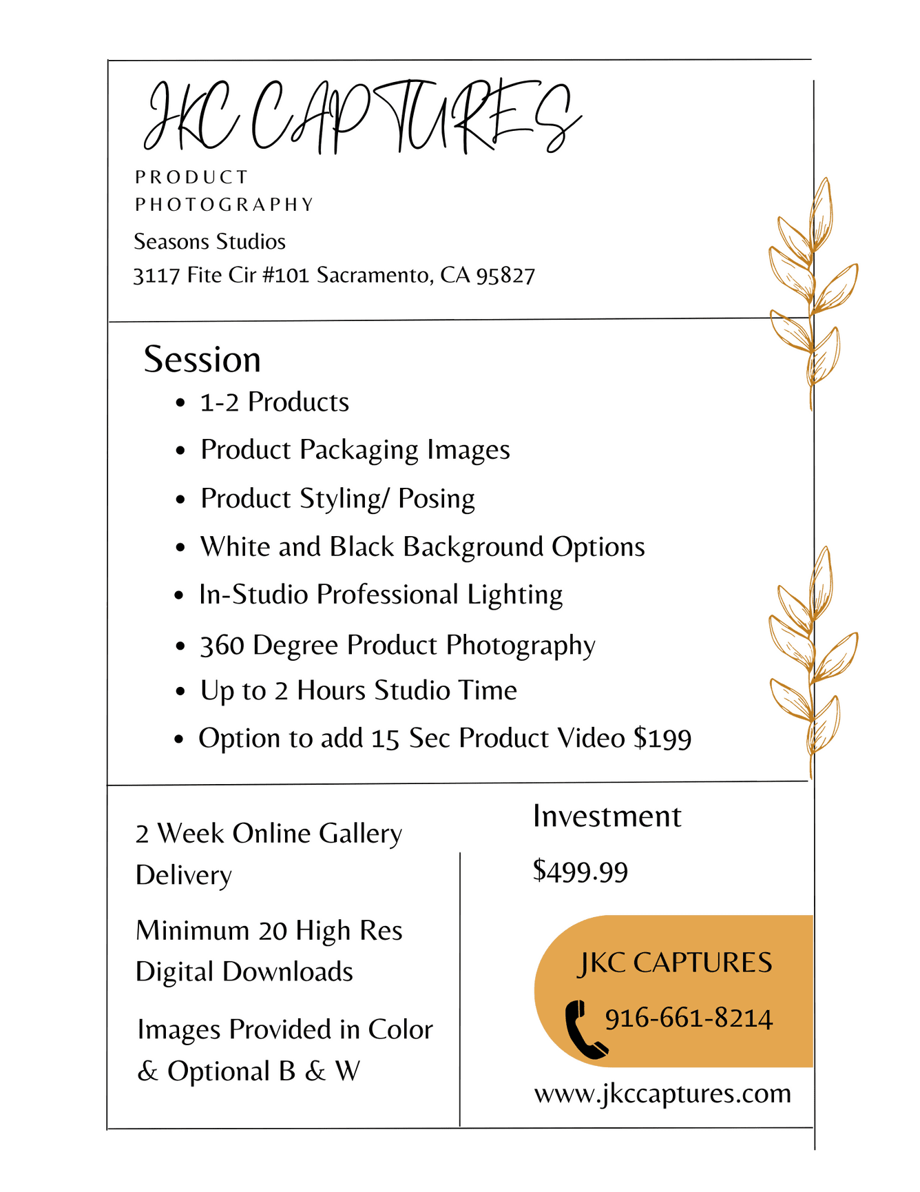 PRODUCT Session - JKC Captures