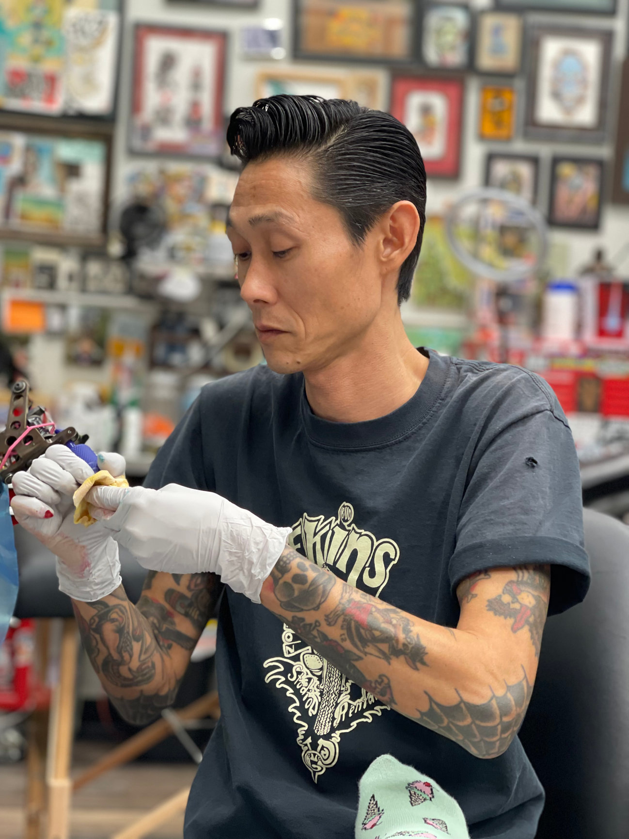 American traditional elbow tattoo | Orangetattooshop.com