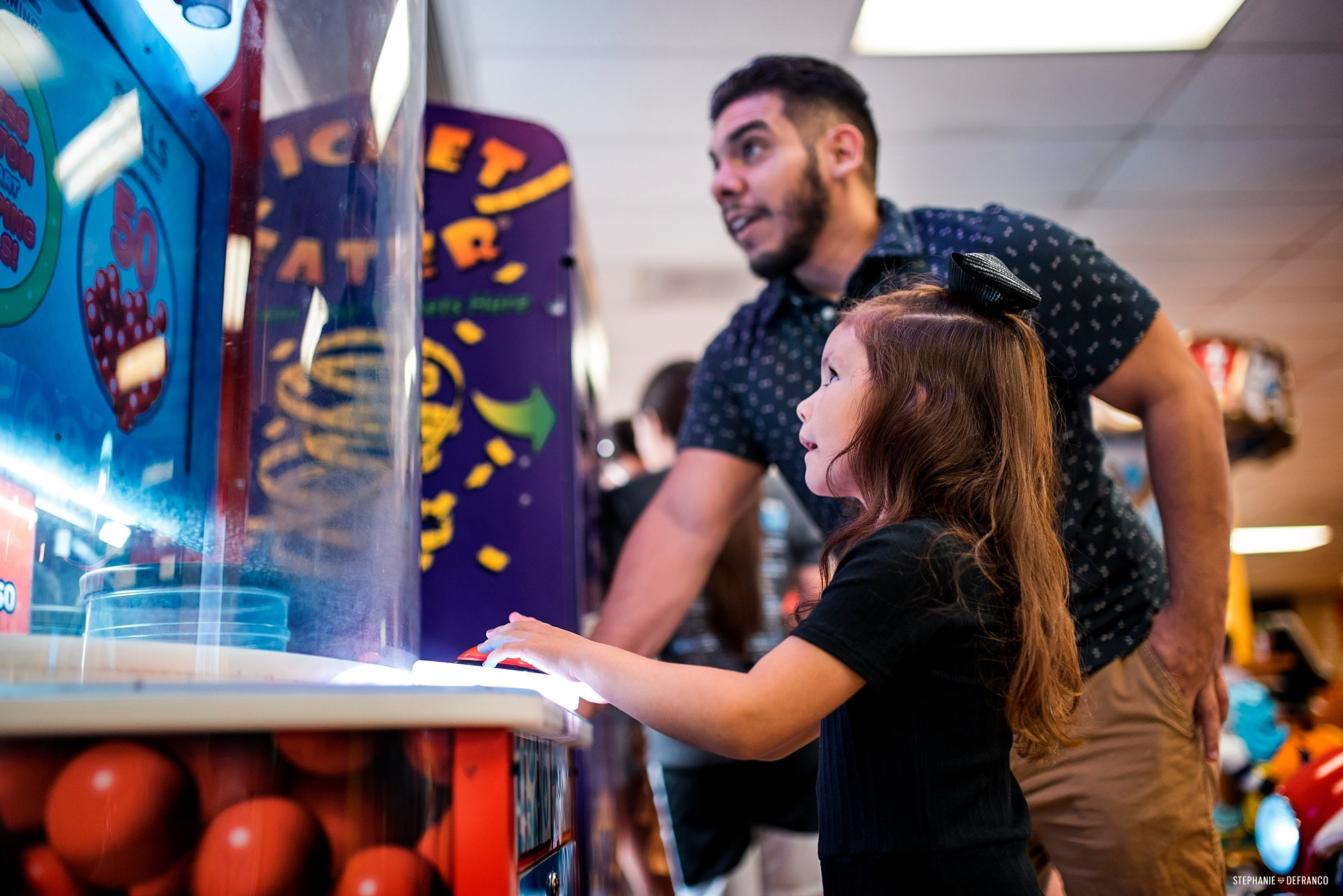 Father Daughter Arcade Day - Stephanie DeFranco Photography