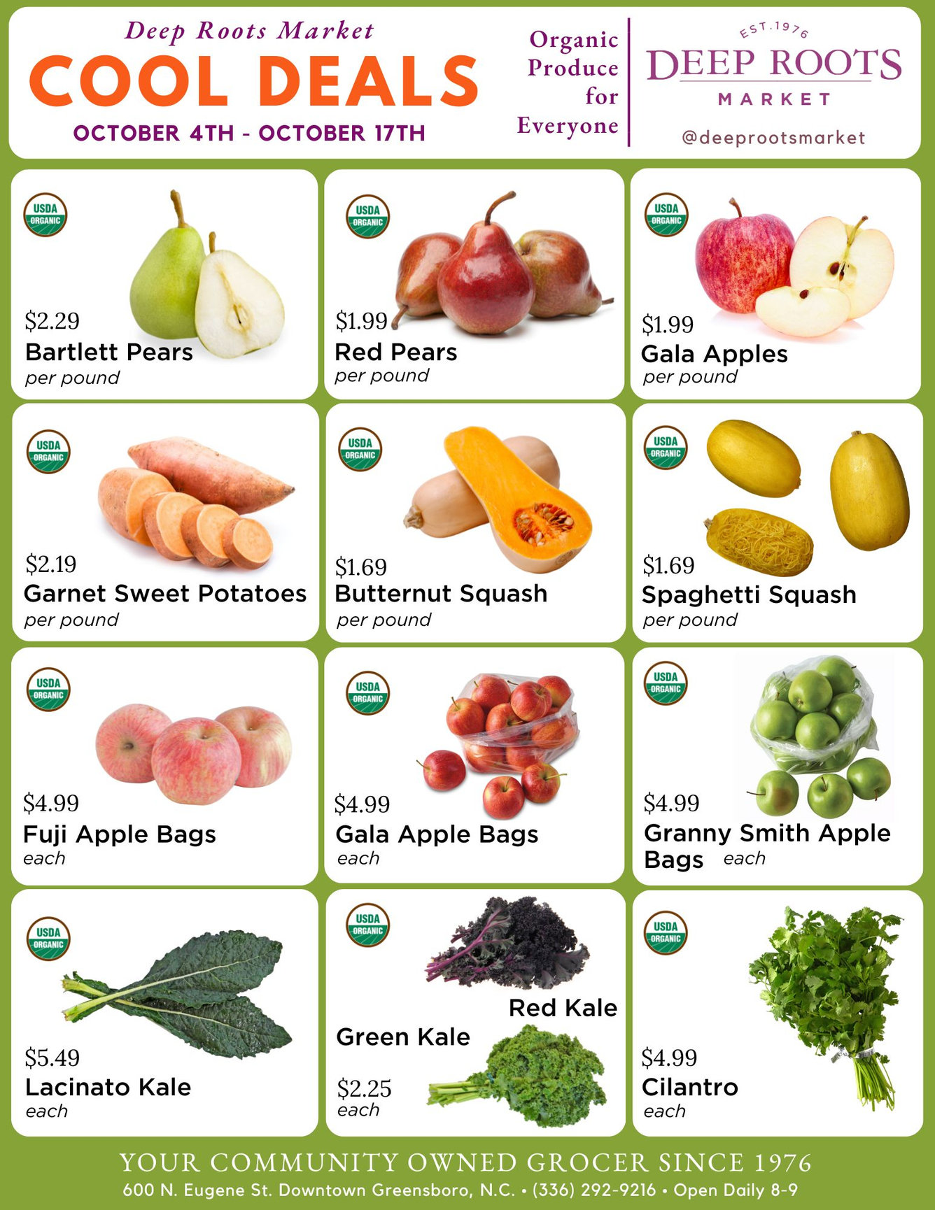 Weekly Sales - Deep Roots Market - Greensboro's Local Co-op Grocery & More