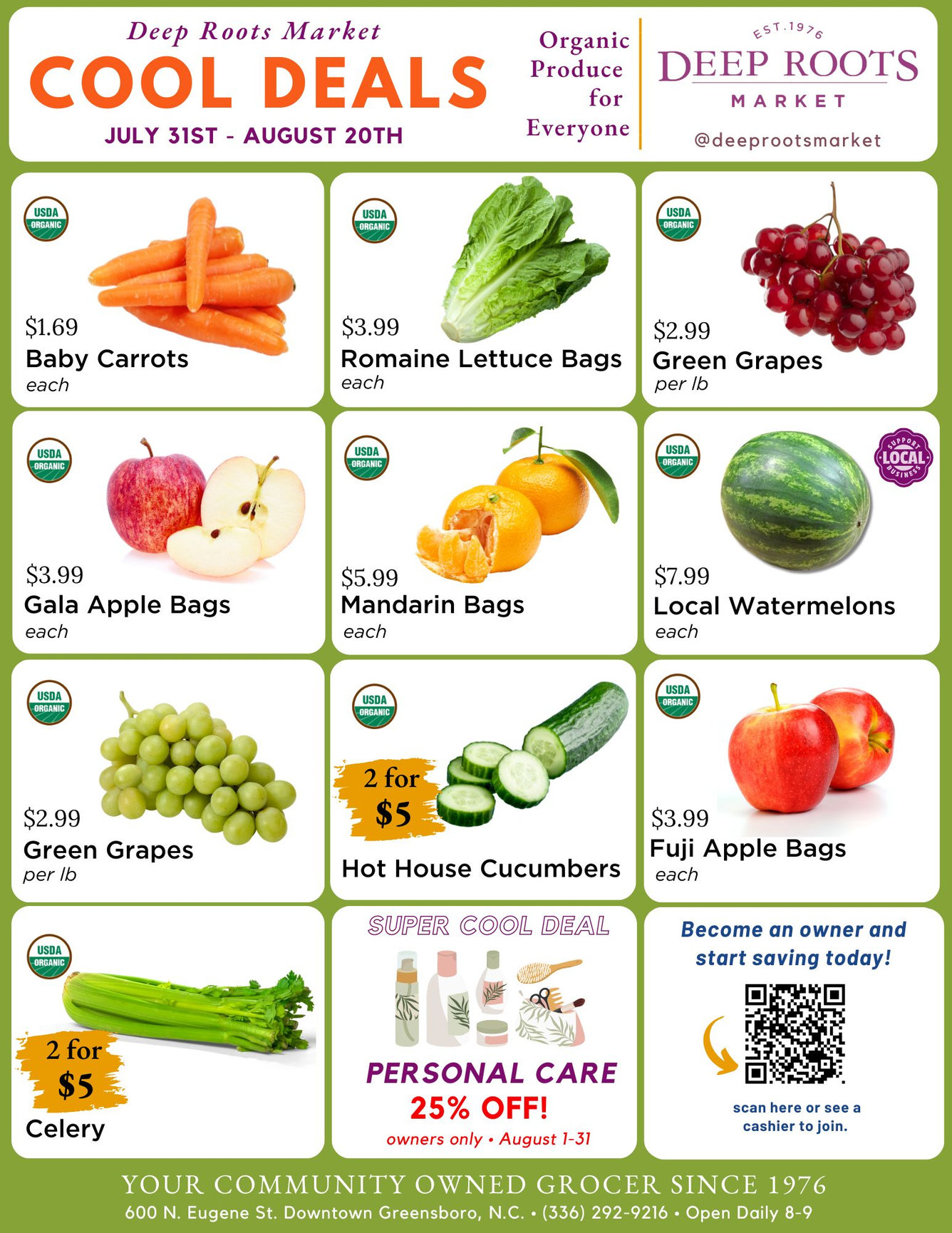 Weekly Sales - Deep Roots Market - Greensboro's Local Co-op Grocery & More