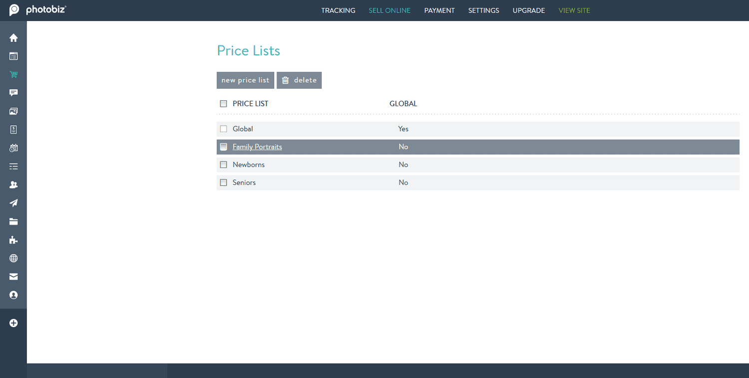 How Do I Modify A Price List? - PhotoBiz Knowledge Base