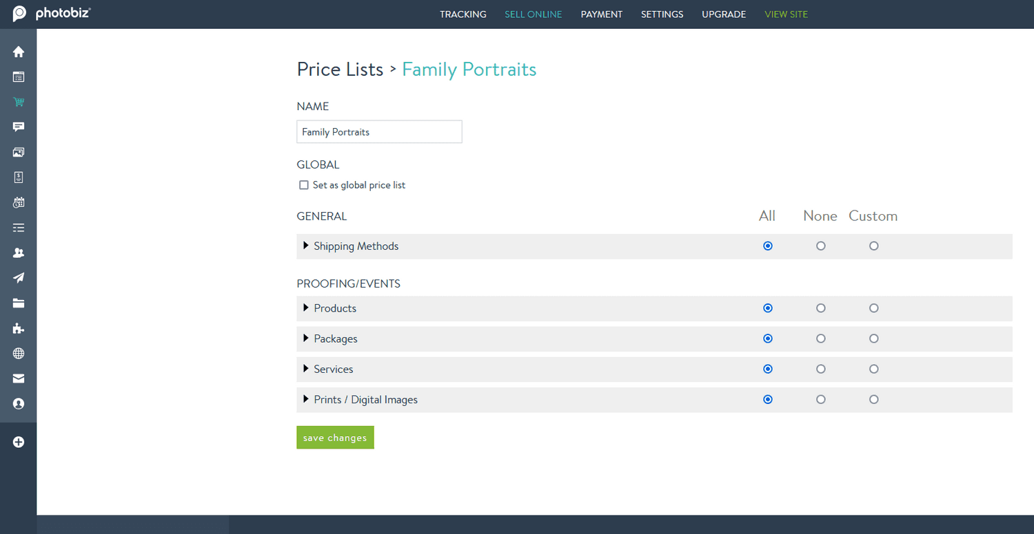 How Do I Modify A Price List? - PhotoBiz Knowledge Base