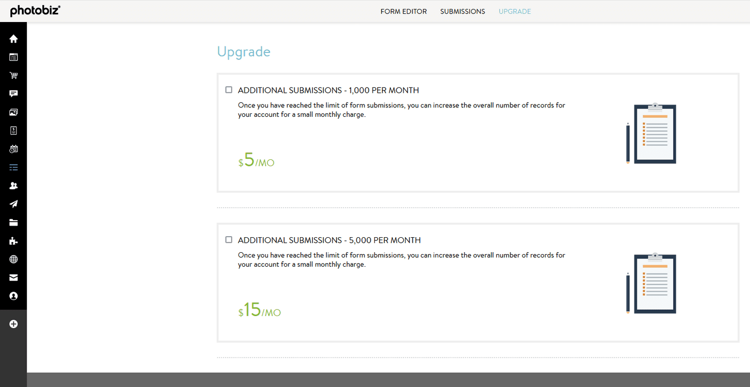 Add Additional Form Submissions | PhotoBiz Knowledge Base
