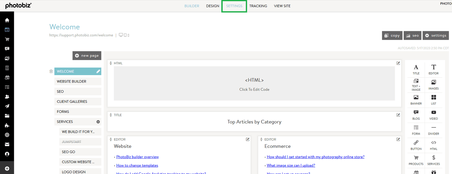 How To Add A Blog Subscription Form Widget Photobiz Knowledge Base 6463