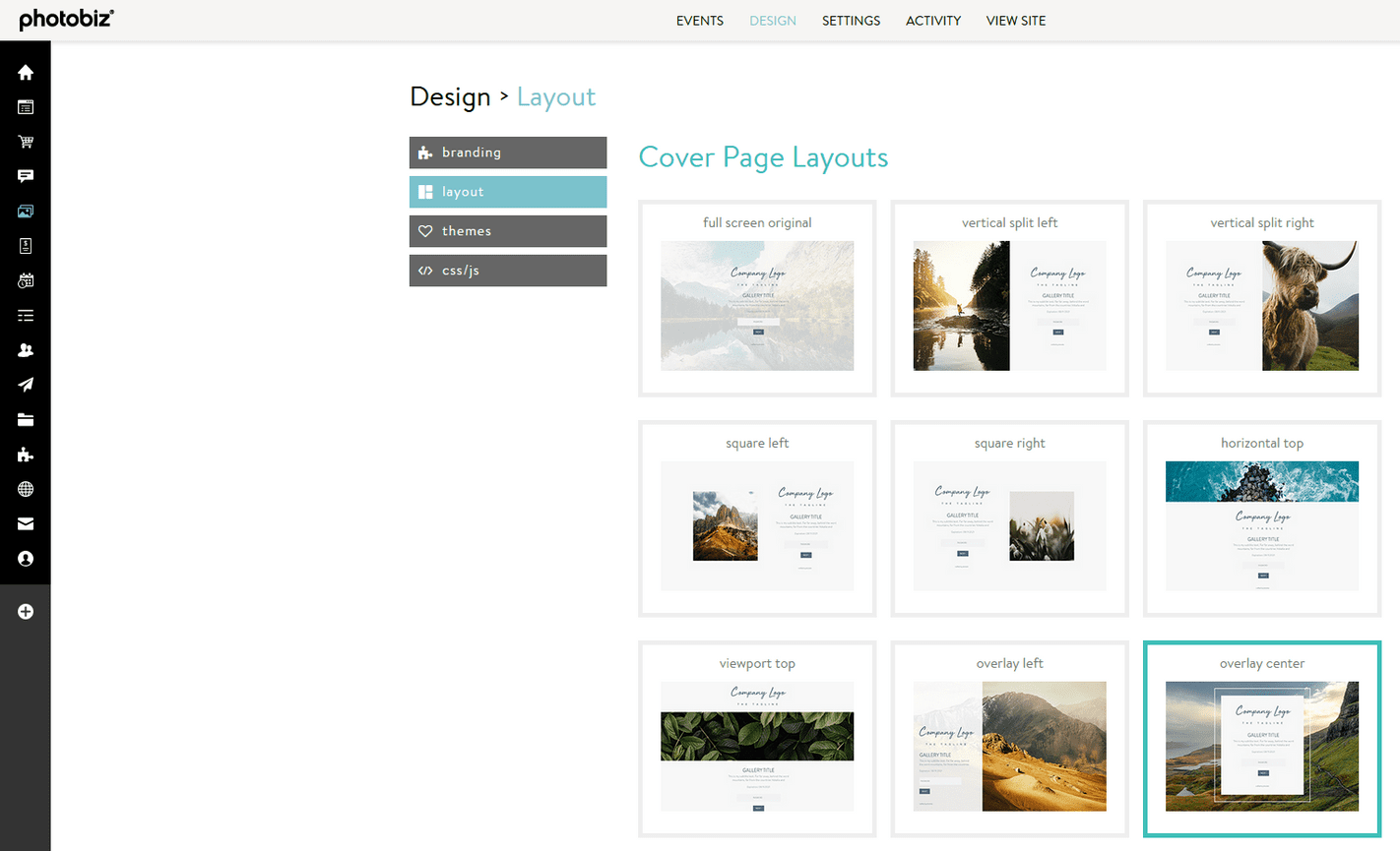 How Do I Update my Client Galleries Event Cover Layout? - PhotoBiz ...