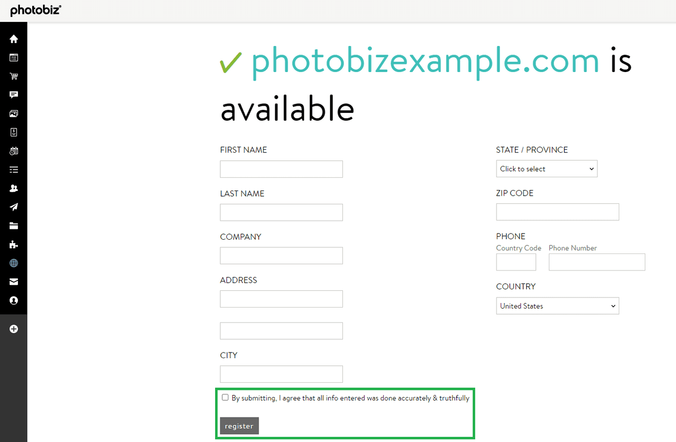 How Do I Register A Domain Name? - PhotoBiz Knowledge Base