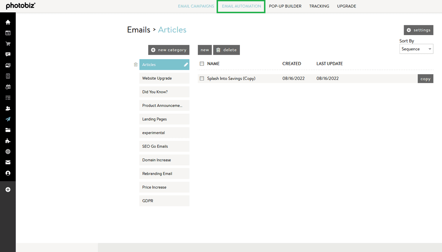 Setting Up Email Automation for the Scheduler - PhotoBiz Knowledge Base