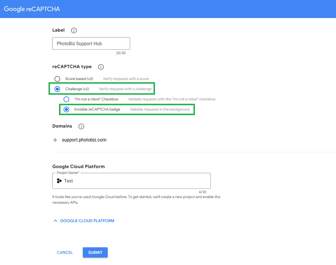 Troubleshooting Your Form's Submit Button with Google reCAPTCHA - PhotoBiz Knowledge Base
