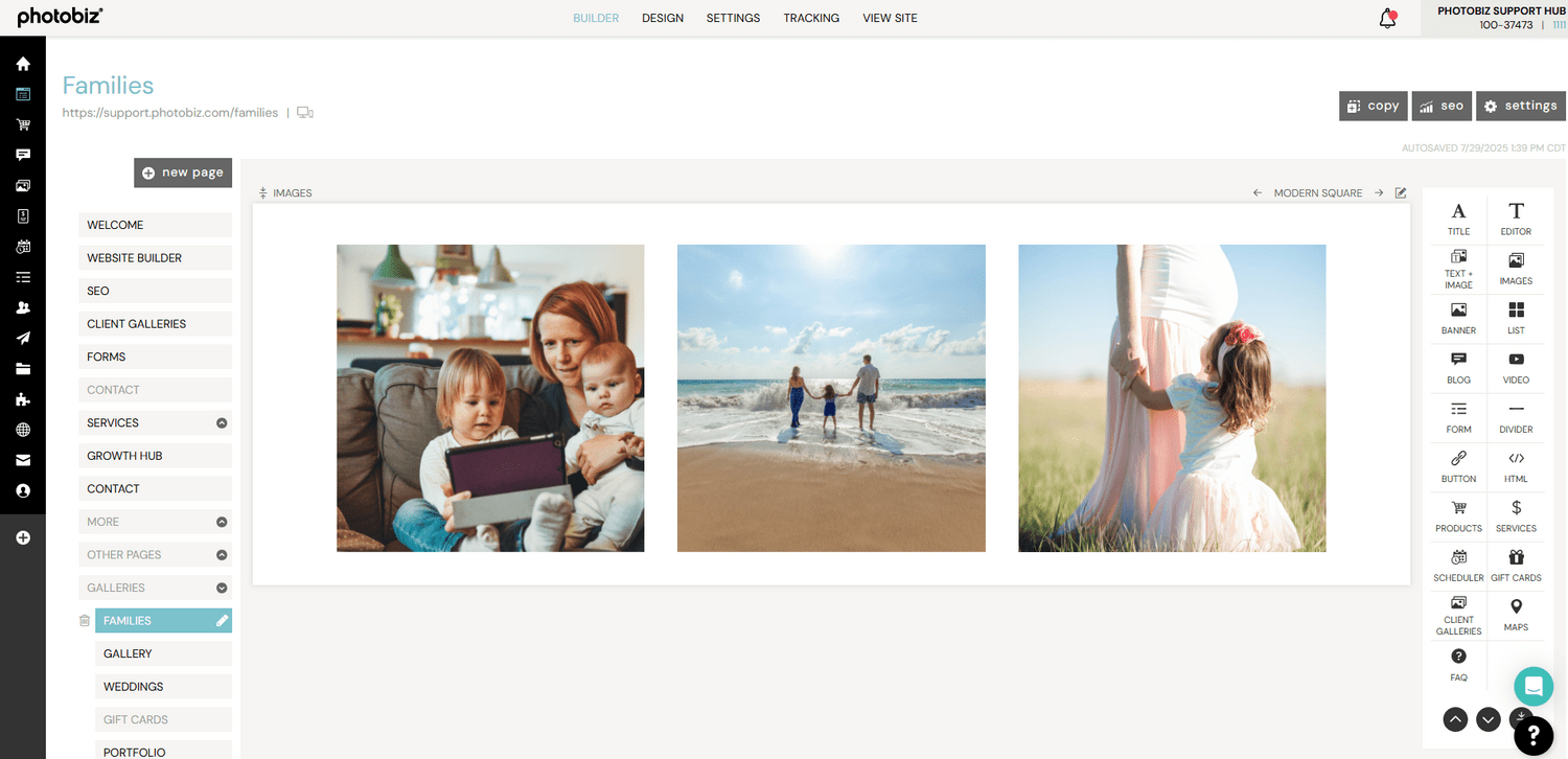 How to Change a Block Layout on Your Website - PhotoBiz Knowledge Base