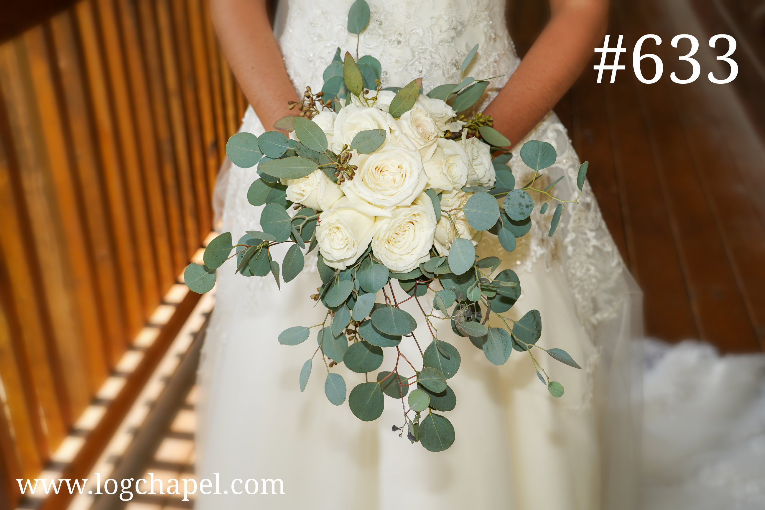 Neutral Flowers - Gatlinburg's Little Log Wedding Chapel