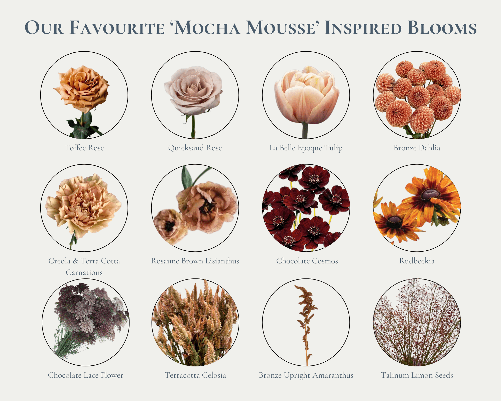 Mocha Mousse Inspired Wedding Florals