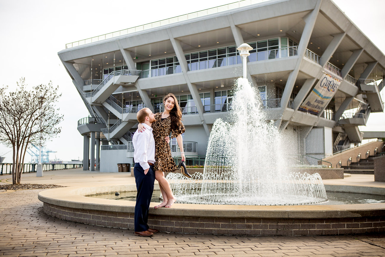 Cooper Riverside Park Downtown Mobile Engagement Session - Olivia + Bradley