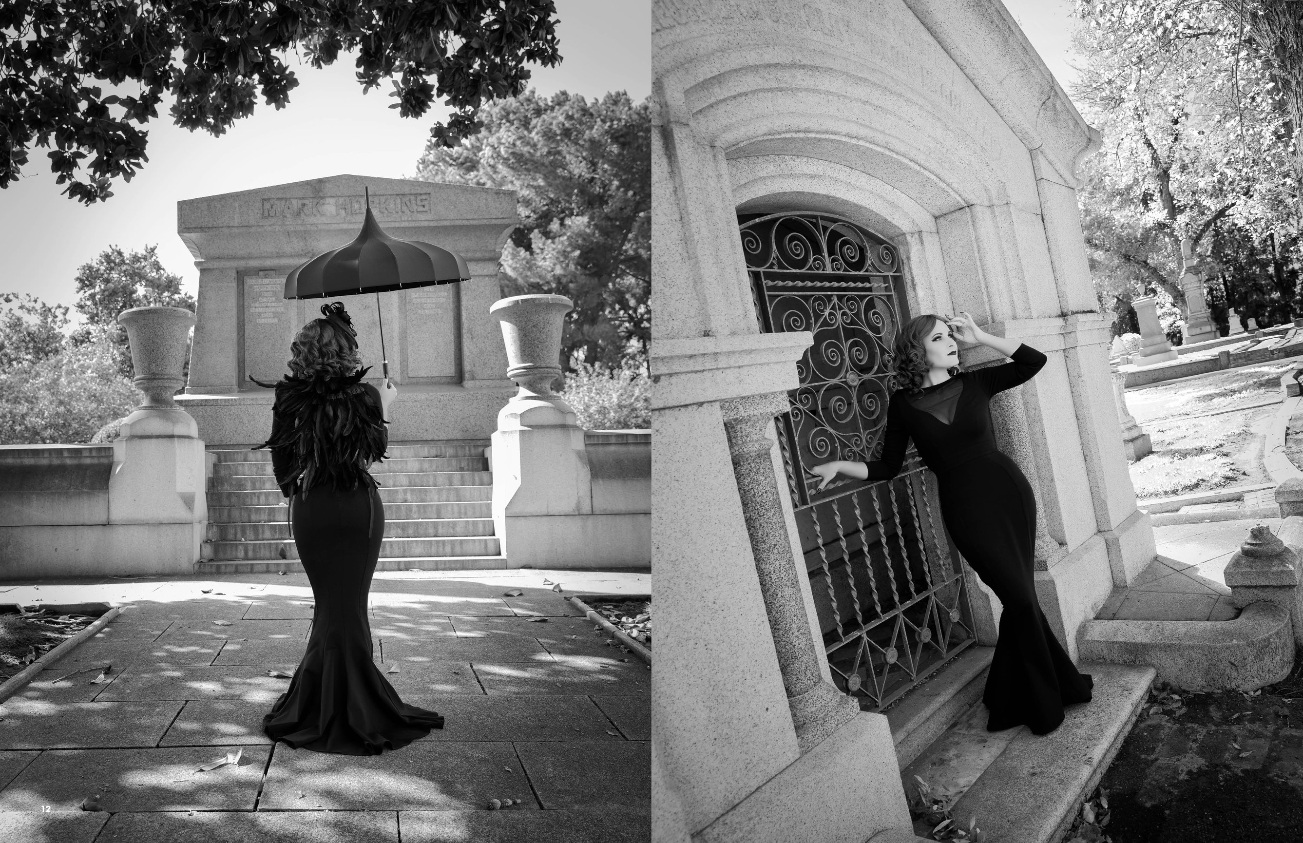 Gothic cemetery photo shoot in Gothika by Retro lovely