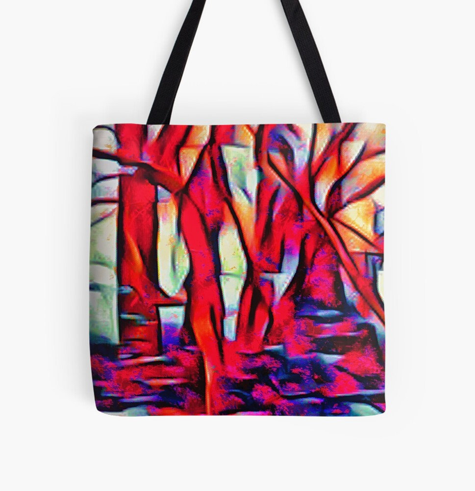 TOTE BAG in the “MOSAIC FOREST” Design - Catharine A Deever